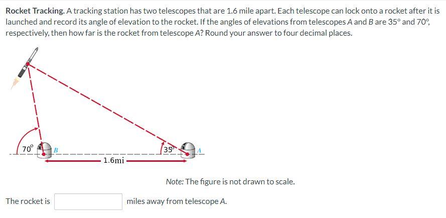 Solved Rocket Tracking. A tracking station has two | Chegg.com