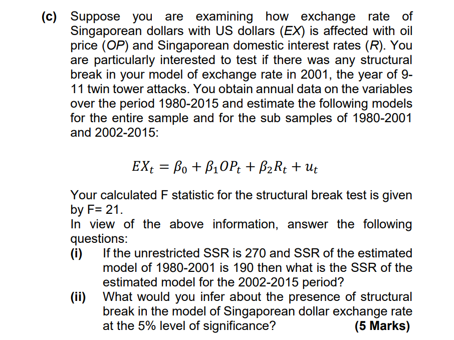 Solved Suppose you are examining how exchange rate of | Chegg.com