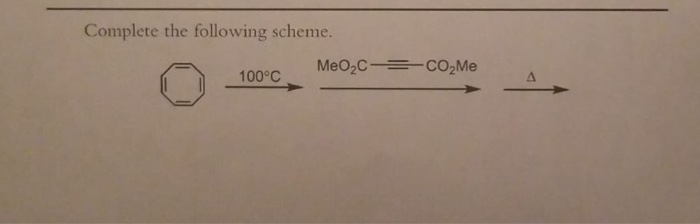 Solved Complete the following scheme. I 100°C | Chegg.com