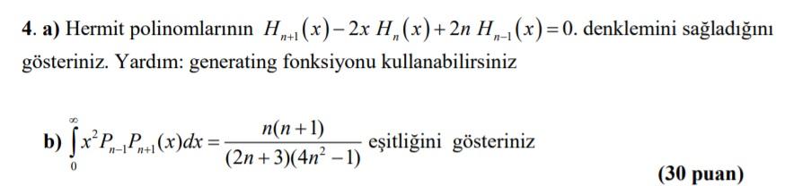 Solved Hermitian polynomials provides the equation show me | Chegg.com