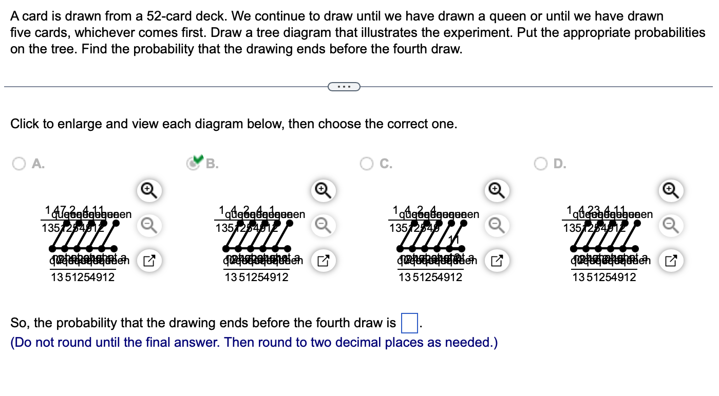 Solved A card is drawn from a 52-card deck. We continue to | Chegg.com