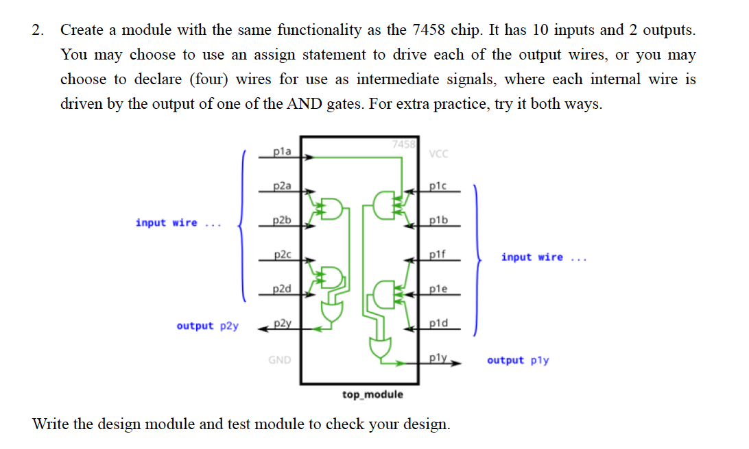 Solved 2. Create a module with the same functionality as the | Chegg.com