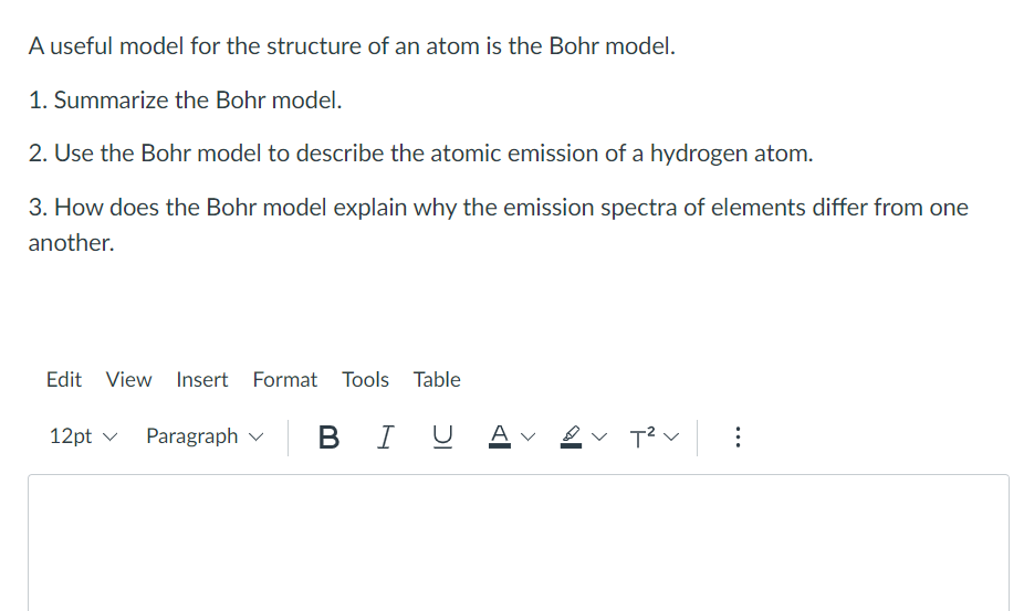 Solved A useful model for the structure of an atom is the | Chegg.com