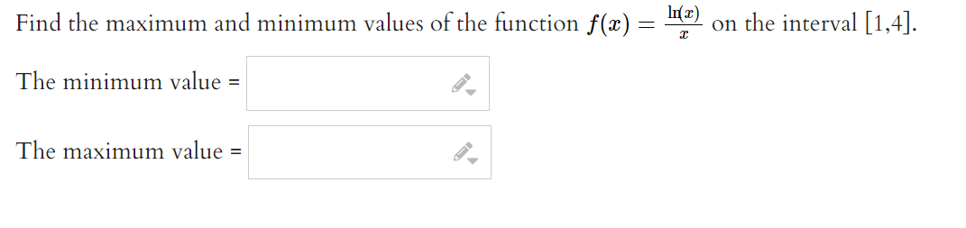 Solved Find the maximum and minimum values of the function | Chegg.com