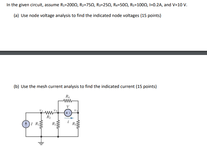 Solved In the given circuit, assume R1 2002, R2 750, R3-250, | Chegg.com