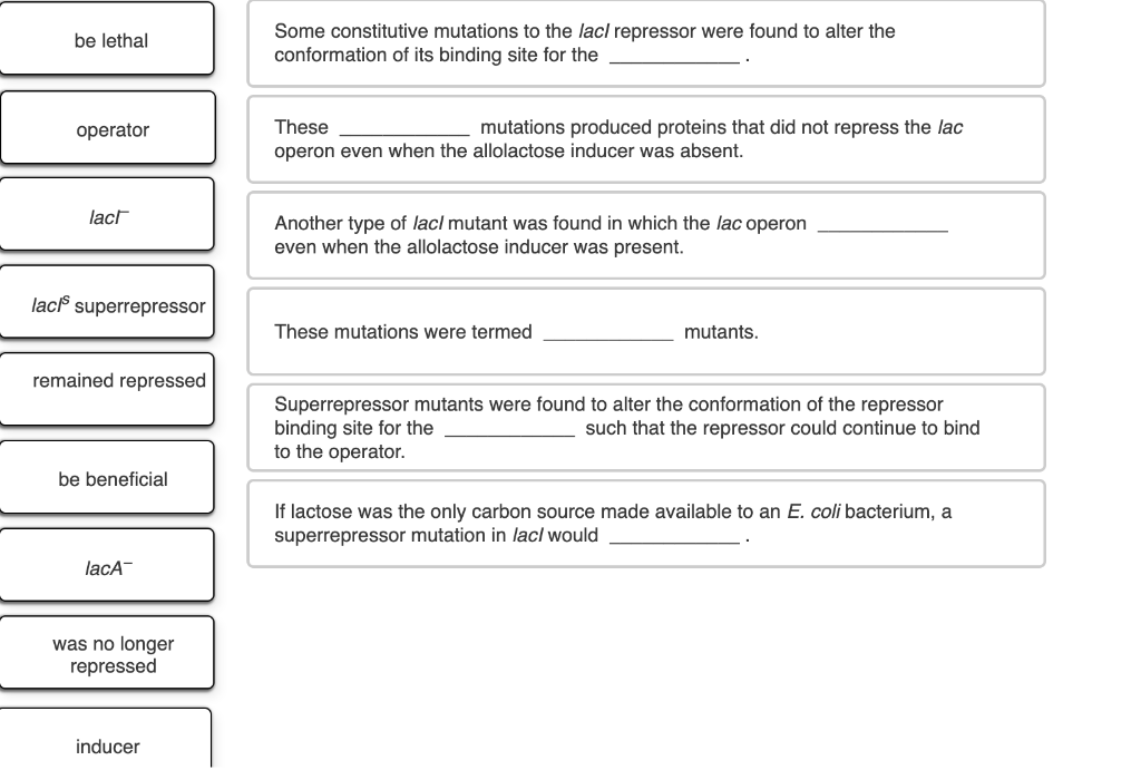 Solved be lethal Some constitutive mutations to the lacl | Chegg.com