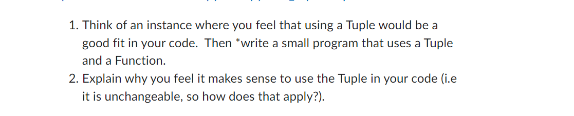 Discussion: Python Lists In Chapter 6, we learn about | Chegg.com