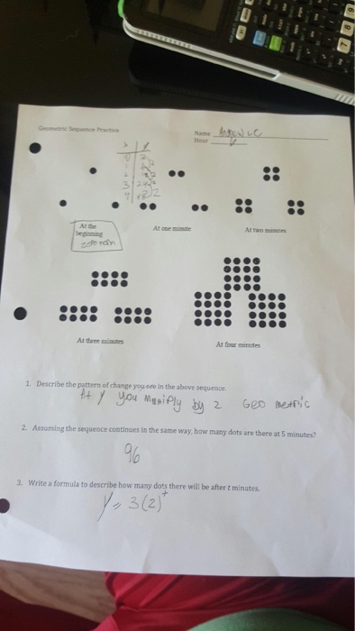 Solved Describe the pattern of change you see in the above | Chegg.com