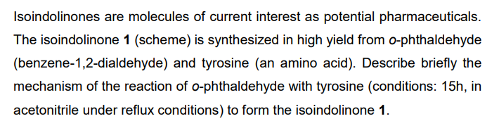 Isoindolinones are molecules of current interest as | Chegg.com