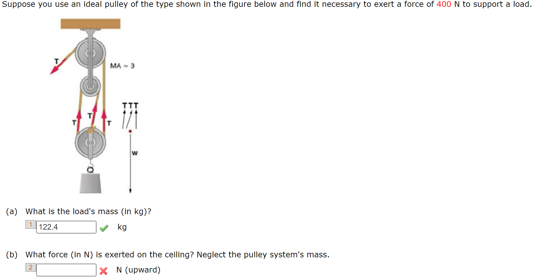 Solved Suppose you use an ideal pulley of the type shown in | Chegg.com