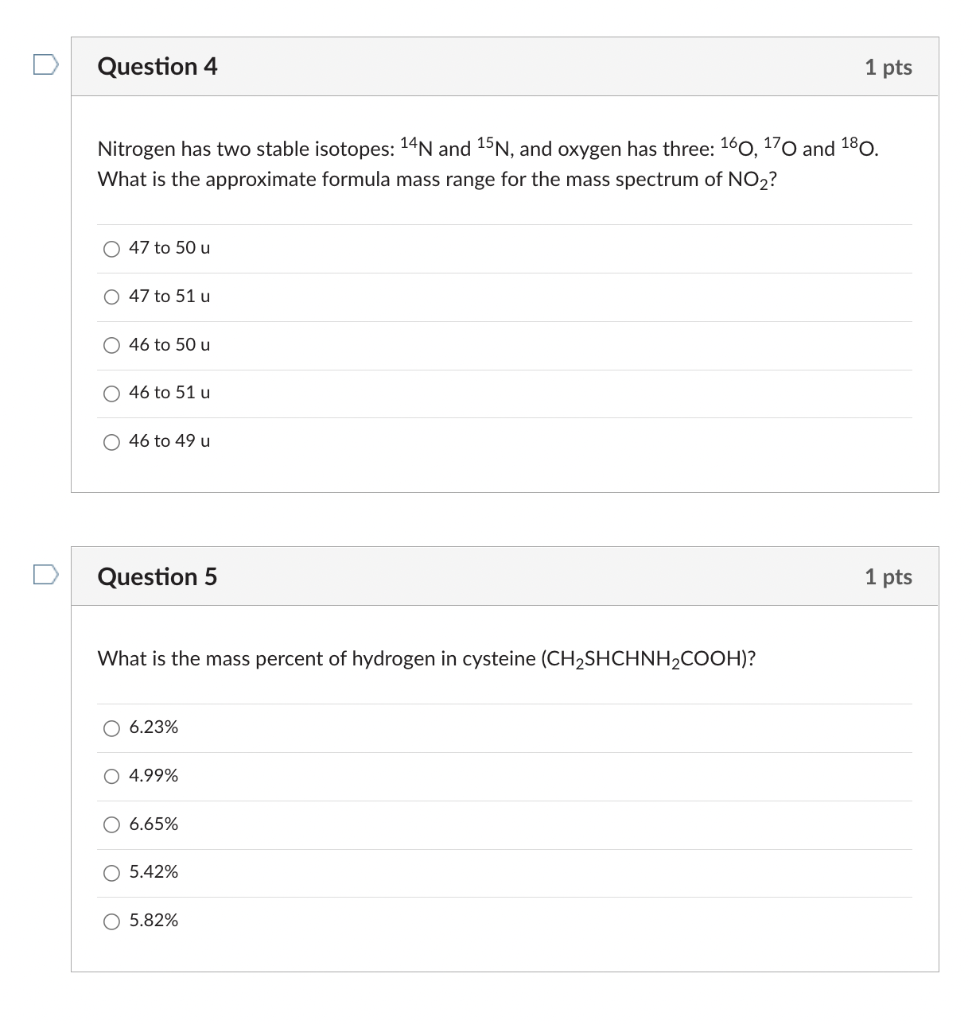 Solved Nitrogen has two stable isotopes: 14 N and 15 N, and | Chegg.com