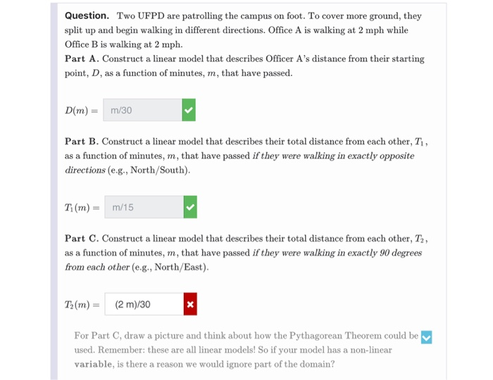 Question. Two UFPD are patrolling the campus on foot. | Chegg.com