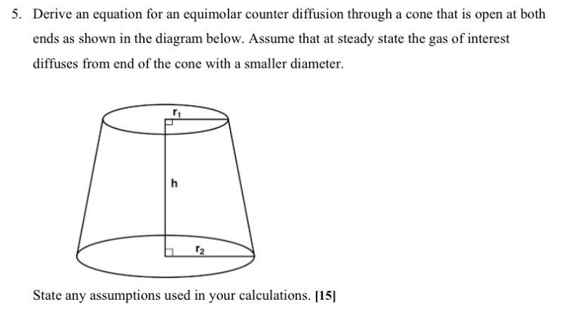 Solved 5. Derive an equation for an equimolar counter | Chegg.com