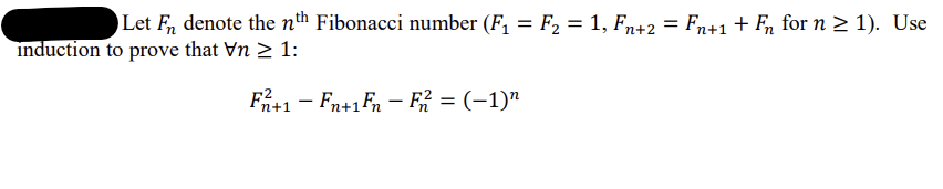 Solved Let Fn denote the nth Fibonacci number | Chegg.com