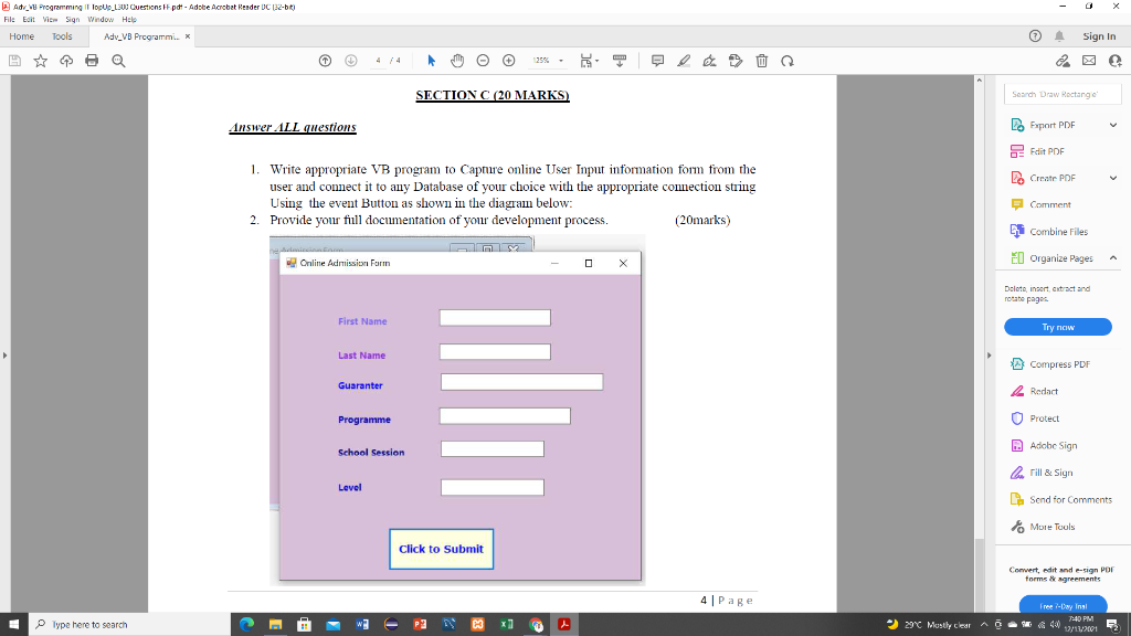 Solved Ad_w Programming i lopUp 130 Cuestions ptt - Adobe | Chegg.com