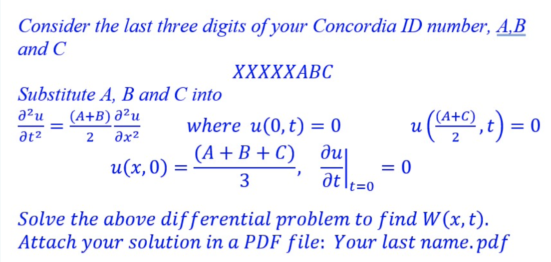 Consider the last three digits of your Concordia ID | Chegg.com