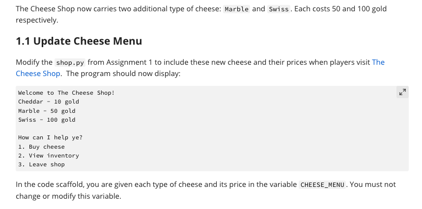 Solved The Cheese Shop now carries two additional type of | Chegg.com