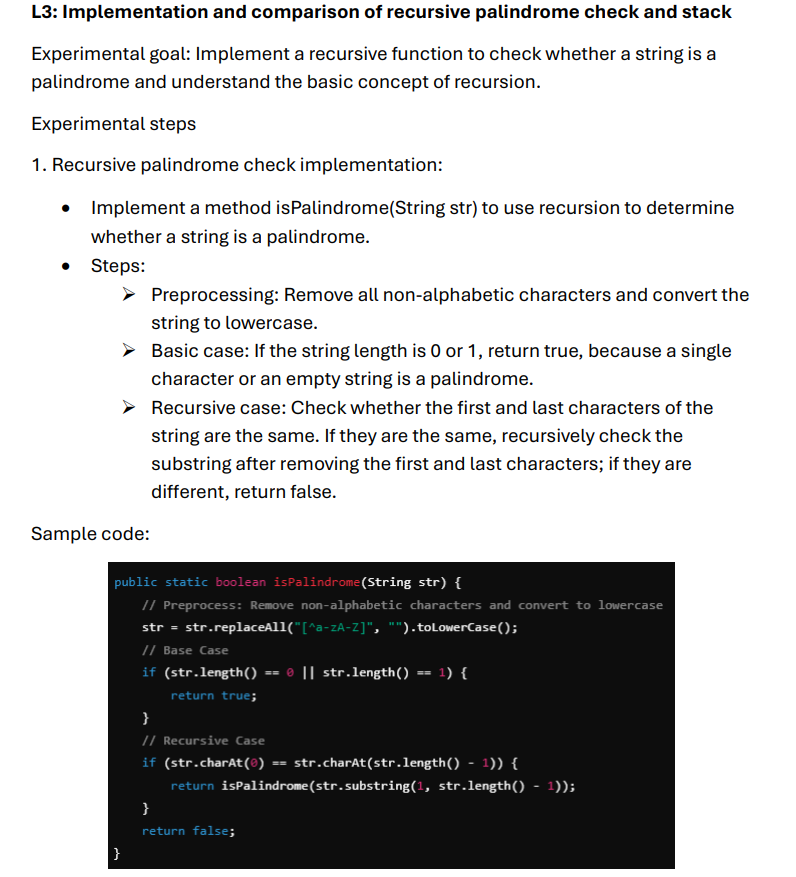 Solved L3: Implementation and comparison of recursive | Chegg.com