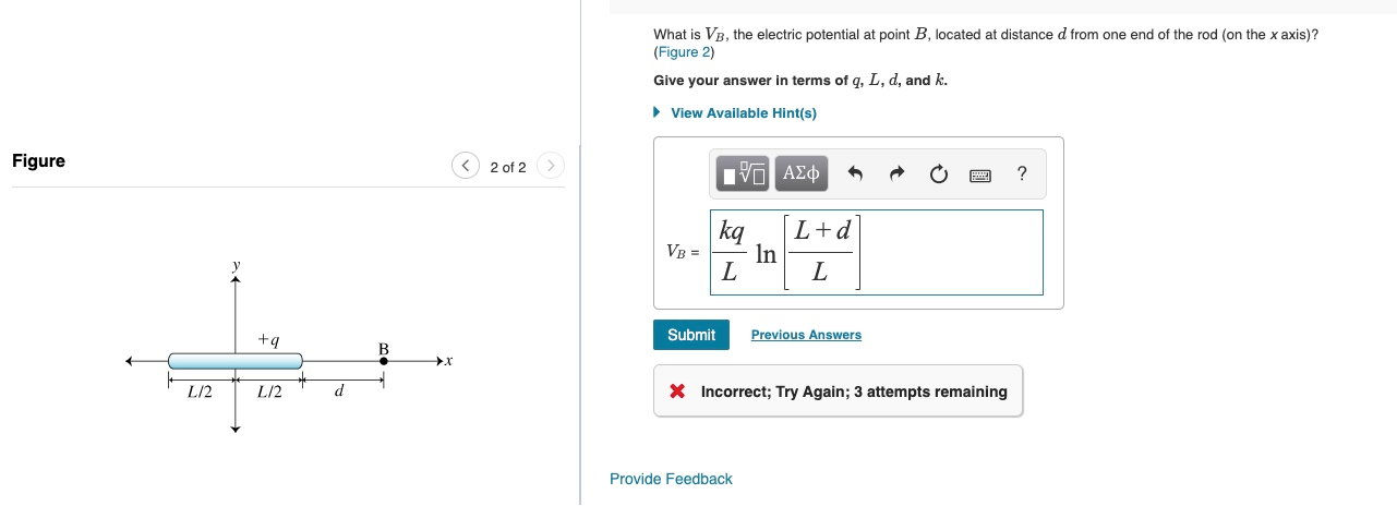 Solved A finite rod of length L has total charge q, | Chegg.com