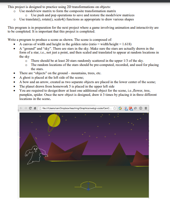 Solved This project is designed to practice using 2D | Chegg.com
