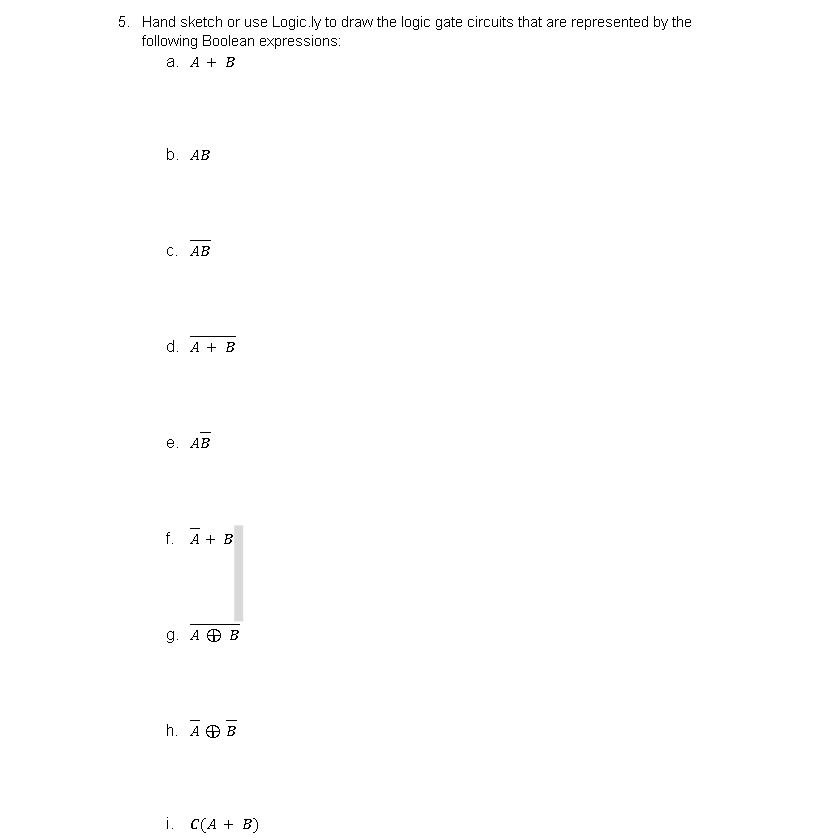 Solved Hand sketch or use Logic.ly to draw the logic gate | Chegg.com