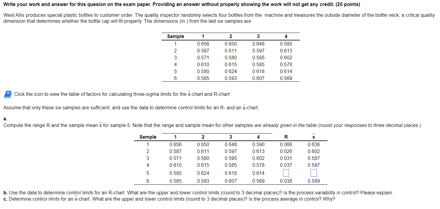 Solved Write your work and answer for this quesion on the | Chegg.com