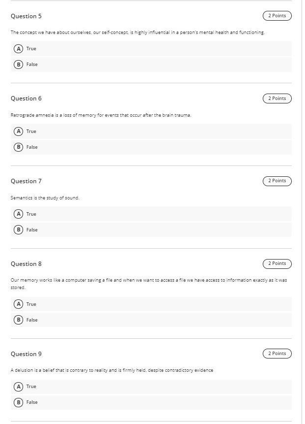Solved Question 5 2 Points The concept we have about | Chegg.com