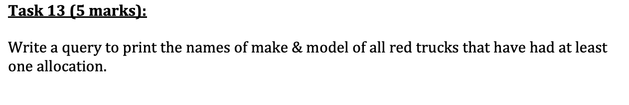 Solved Using mySQL, solve task 13 using the following rules | Chegg.com