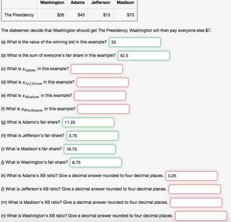 Washington Adams Jefferson Madison The Presidency $35 | Chegg.com