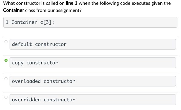 Solved What Constructor Is Called On Line 1 When The 0372