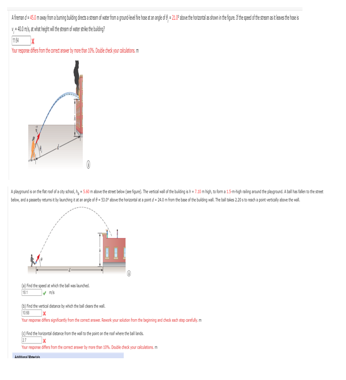 Aireman d = 45.0 m away from a buning building | Chegg.com