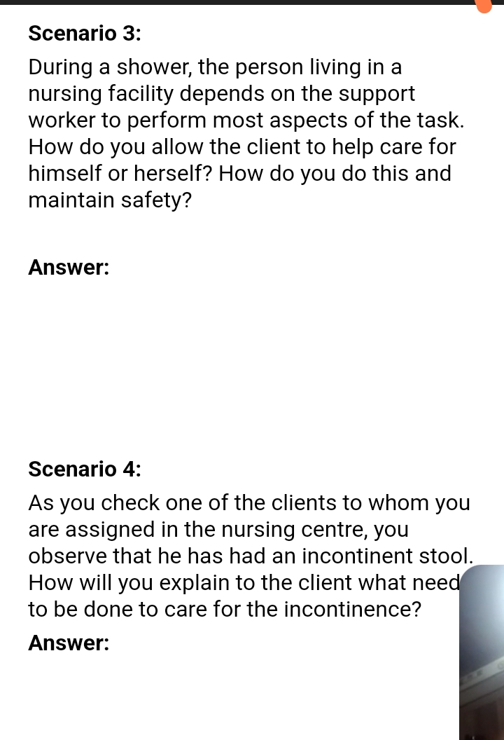 Solved Scenario 3:During a shower, the person living in | Chegg.com