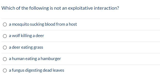 Solved Which of the following is not an exploitative | Chegg.com
