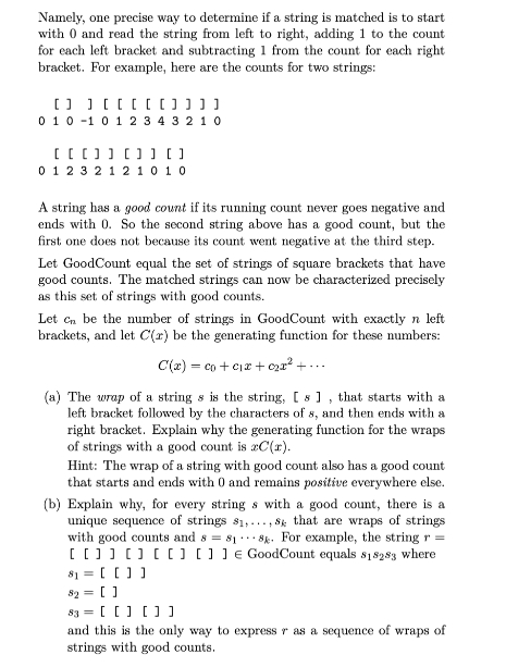 Solved 4. Generating functions provide an interesting way to | Chegg.com