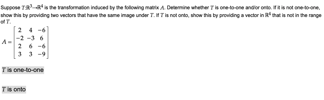 Solved Suppose T:R3R4 is the transformation induced by the | Chegg.com