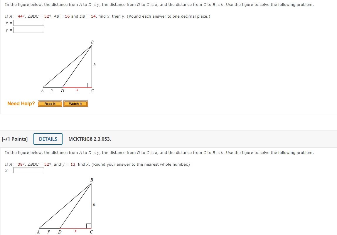 Solved In the figure below, the distance from A to D is y, | Chegg.com
