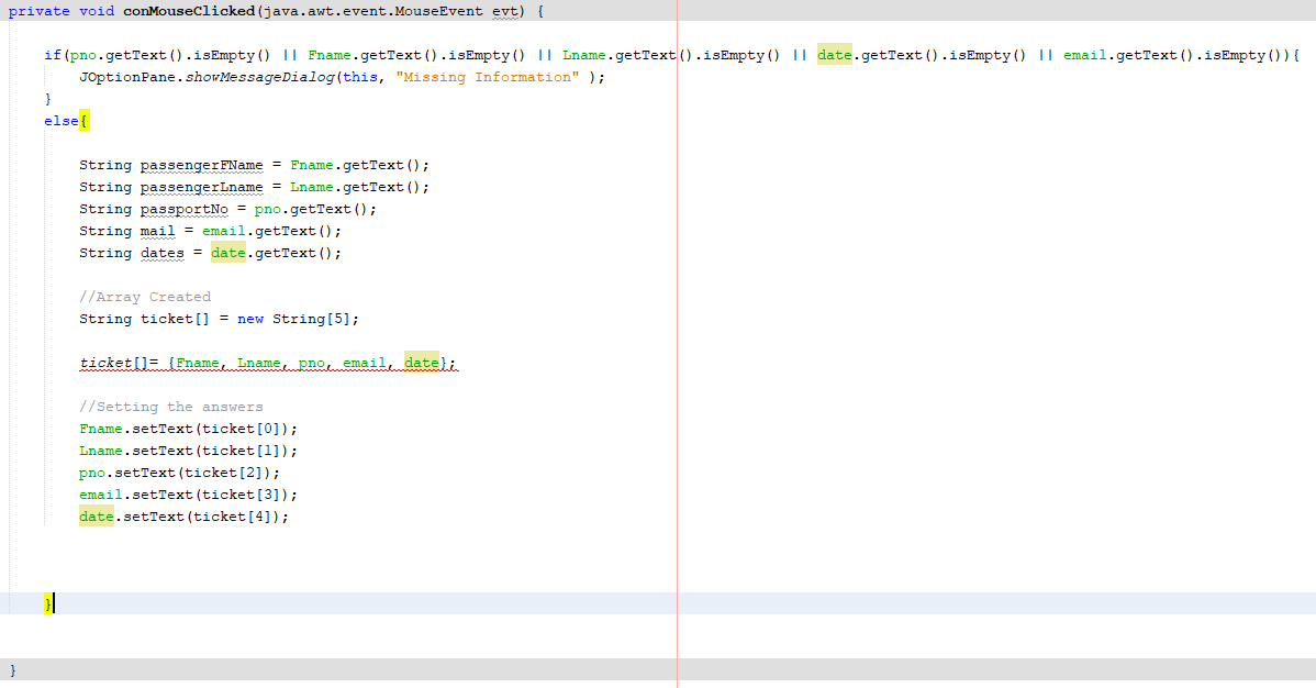 Solved I am using JFrame form to accept input from users and | Chegg.com