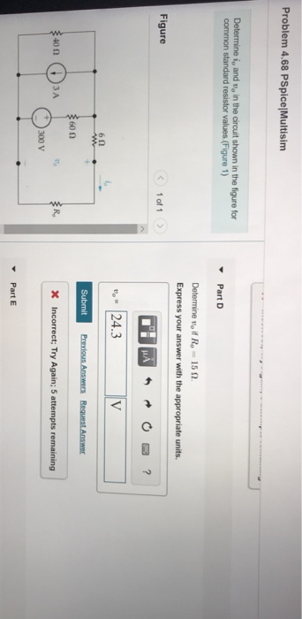 Solved Problem 4.68 PSpice Multisim Determine io and vo in | Chegg.com