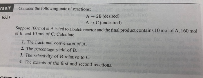 Solved rself Consider the following pair of reactions: A 2B | Chegg.com