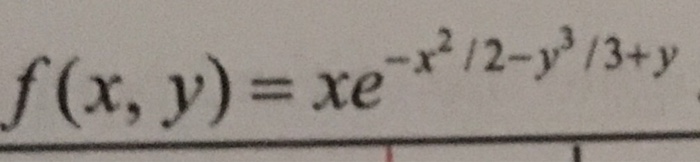 f(x, y) = xe^-x^2/2 - y^3/3 + y Find critical points | Chegg.com