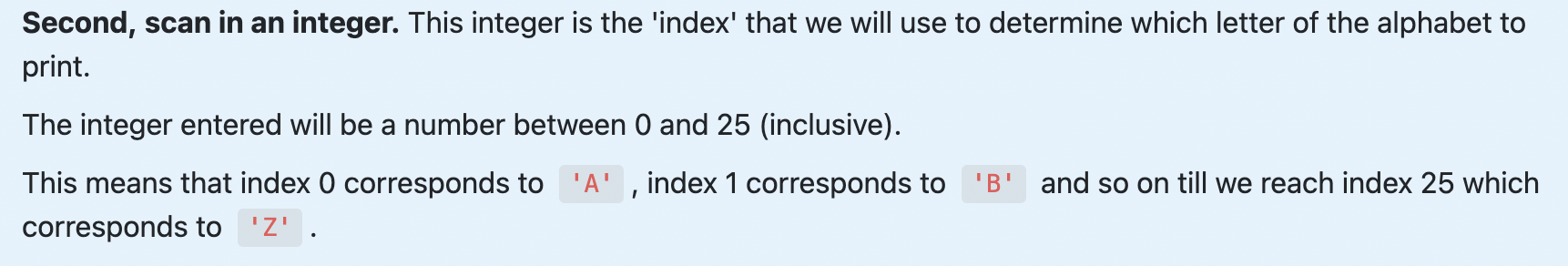Solved Second, scan in an integer. This integer is the | Chegg.com