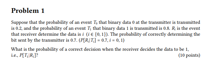 Solved Problem 1 Suppose that the probability of an event to | Chegg.com