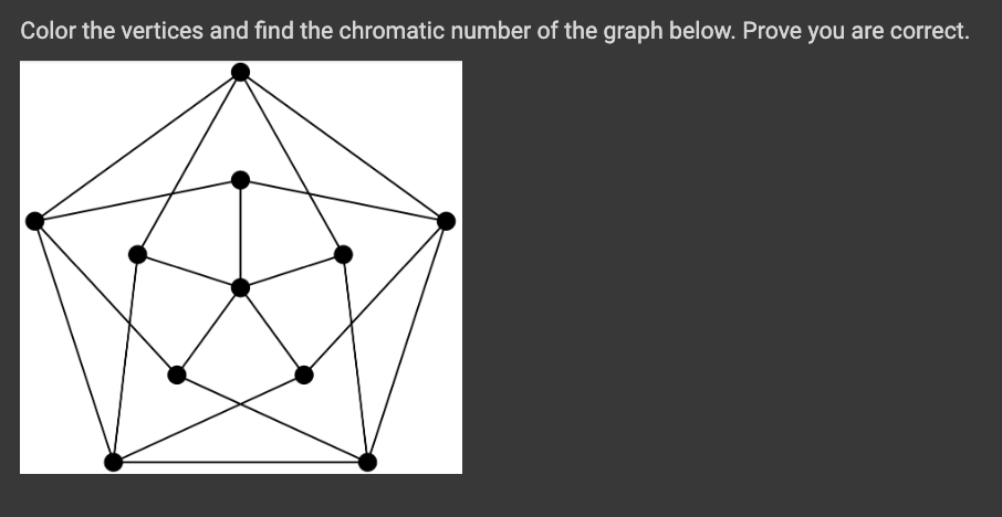 Solved Color the vertices and find the chromatic number of | Chegg.com