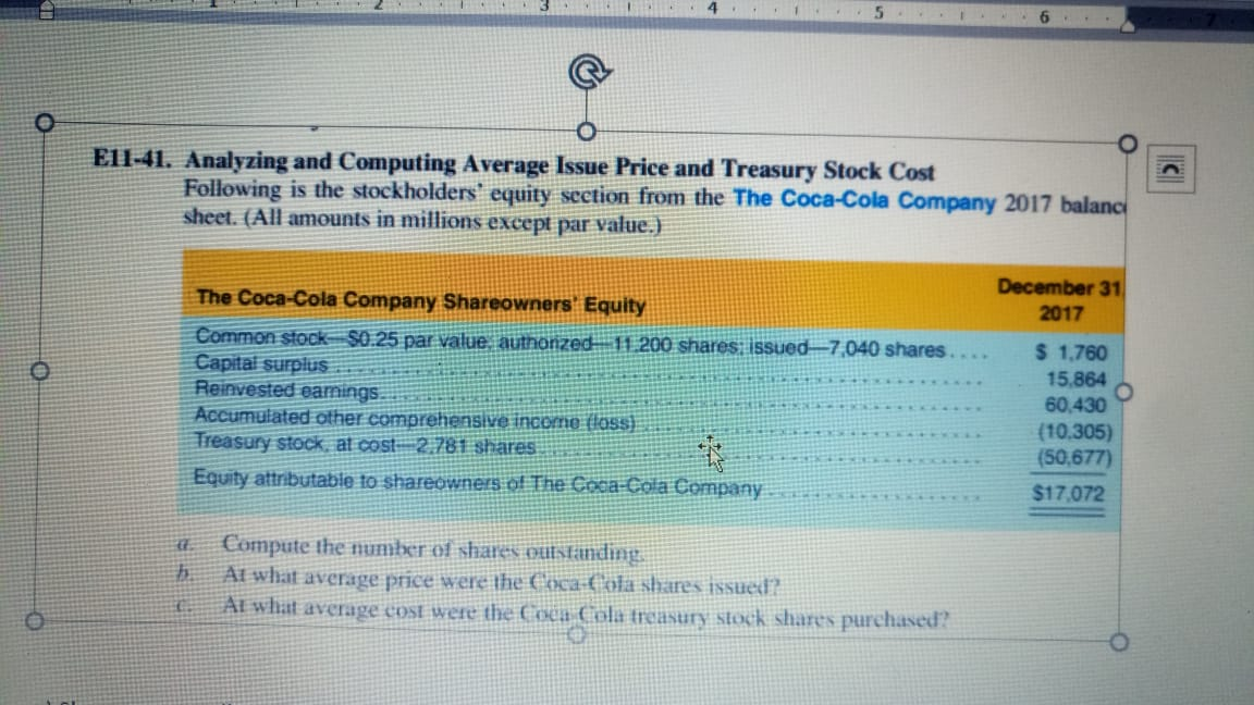 Solved 1. 5 E11-41. Analyzing and Computing Average Issue | Chegg.com