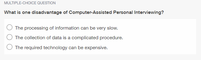 Solved MULTIPLE-CHOICE QUESTION What is one disadvantage of | Chegg.com