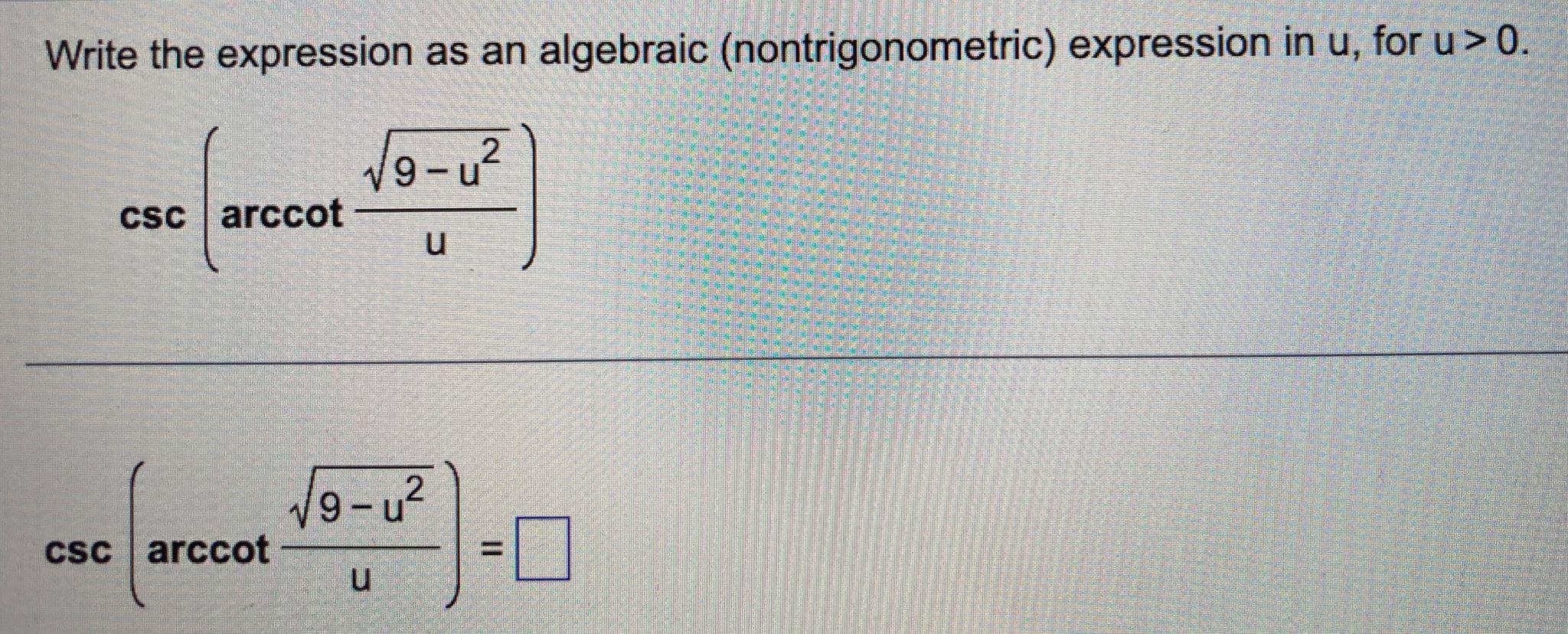 Solved Write the expression as an algebraic | Chegg.com