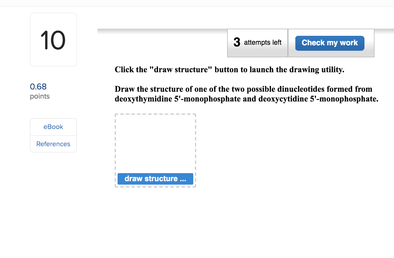 Solved 10 3 attempts left Check my work Click the "draw | Chegg.com
