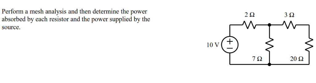 Solved Perform a mesh analysis and then determine the power | Chegg.com