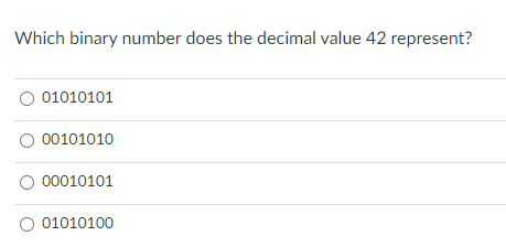 Solved Which decimal value does the binary number 01001001 | Chegg.com