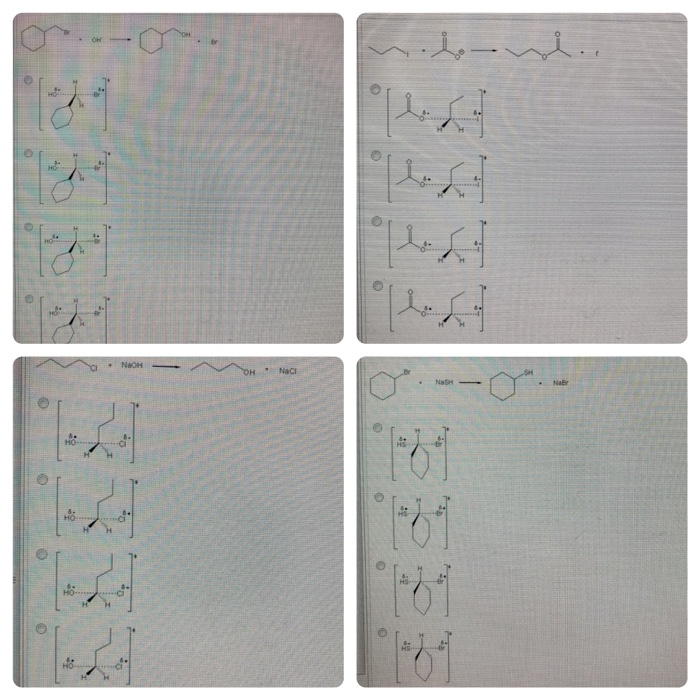 Solved Choose the correct variant of the transition state | Chegg.com